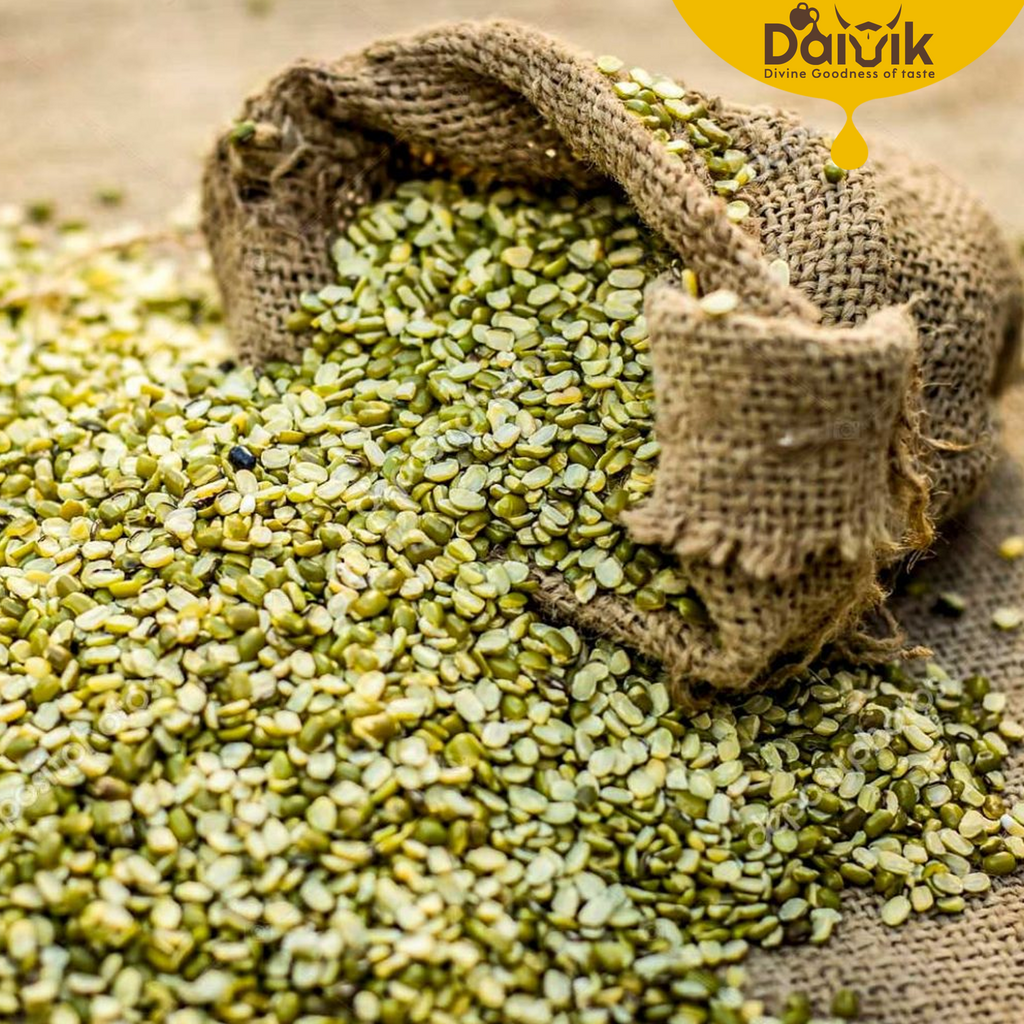SPLIT MOONG DAL WITH SKIN/CHILKA/SPLIT GREEN GRAM | DAIVIK ORGANIC