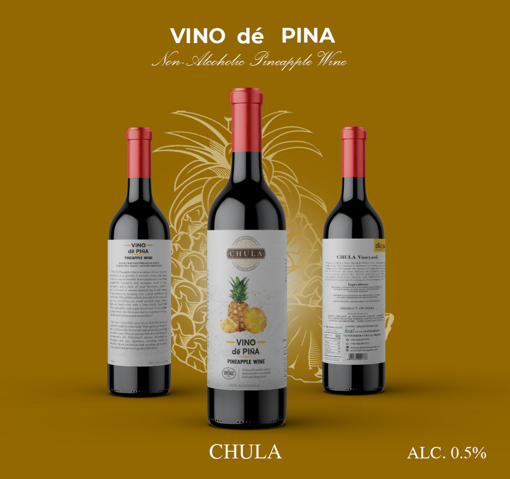 Chula Natural Non-alcoholic Pineapple Wine | Vino de Pina | DAIVIK ORGANIC