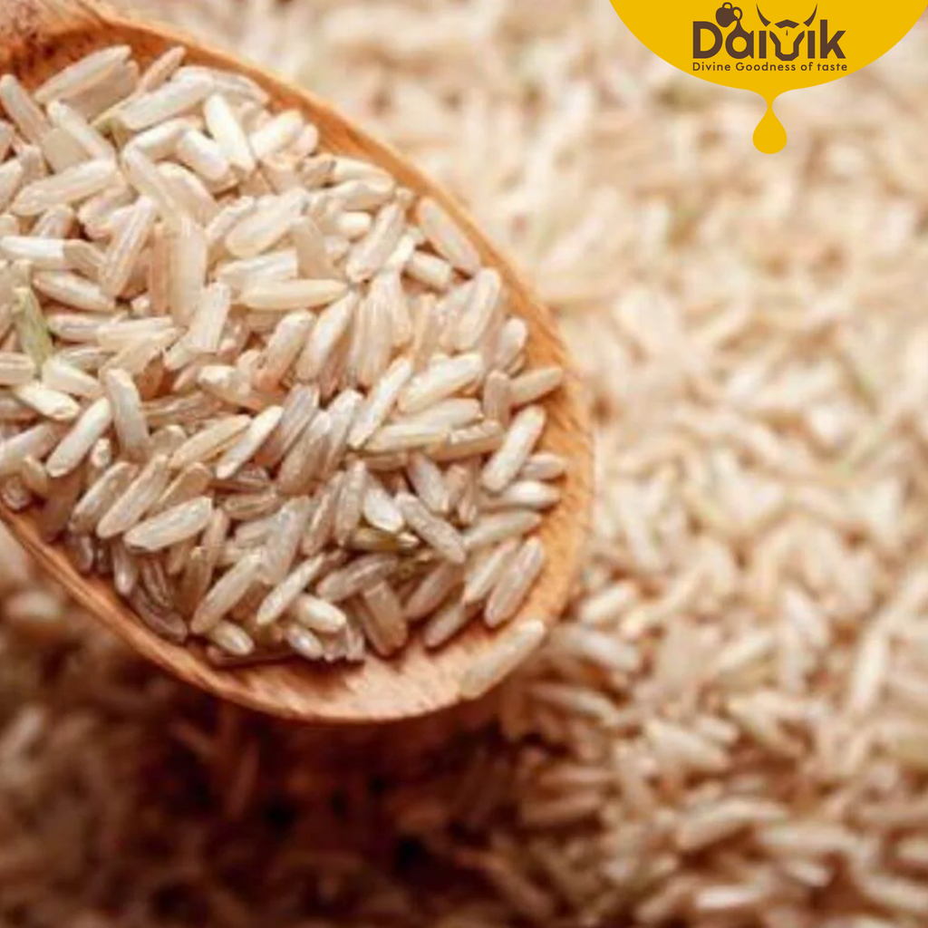Organic Hand Pound Ponni Rice Unpolished Kaikuthal Ponni | DAIVIK ORGANIC