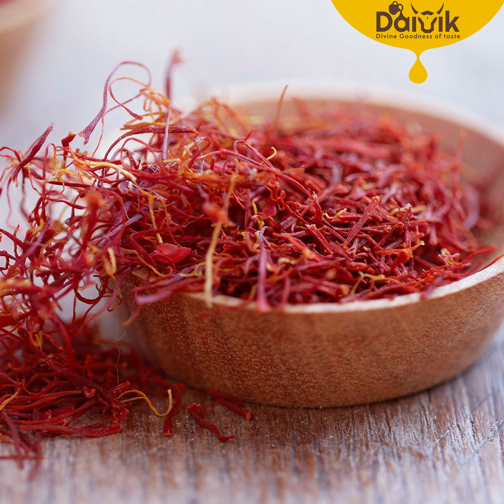 Organic Kashmiri Saffron Kesar Kashmiri Lacha Whole Threads | DAIVIK ...